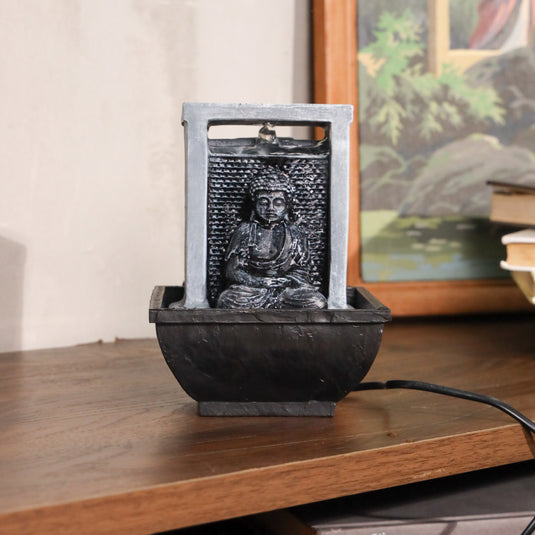 Mini Zen Buddha Flow Fountain 18cm - Feng Shui Charms PH – Royal Dragon ...